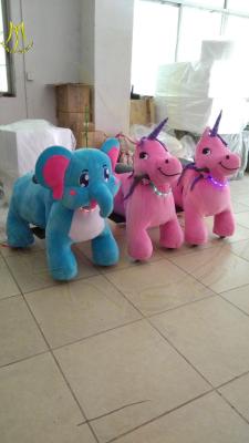 China Hansel  low investment high profit business kids ride on soft animal toy cheap price for sale