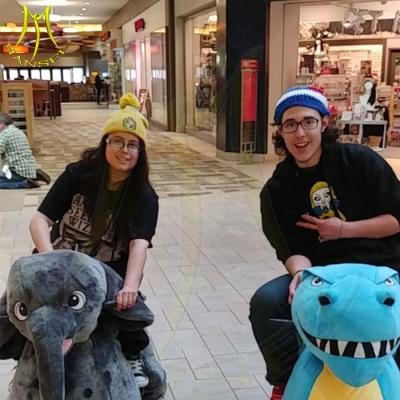 China Hansel shopping mall battery animal kids stuffed electric rides on animal for sale