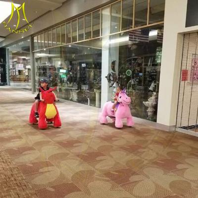 China Hansel shopping mall game machine electric mountable animal plush ride for sale