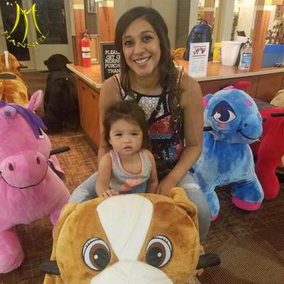 China Hansel children indoor playground battery operated animal stuffed ride for sale