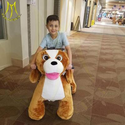 China Hansel amusement park walking coin operated motorized plush riding animals for sale
