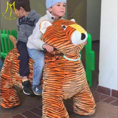 China Hansel amusement park walking stuffed battery operated ride on animal for sale