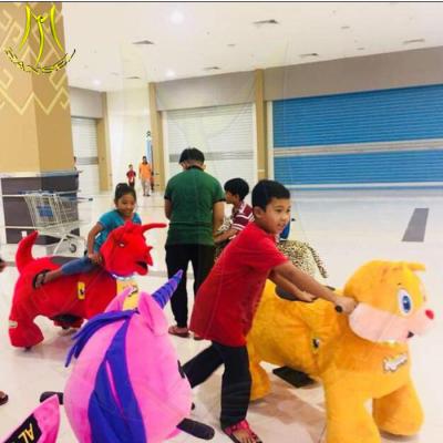 China Hansel amusement park walking game machine stuffed ride on animals for sale