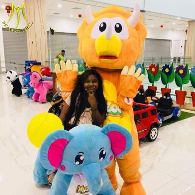 China Hansel amusement coin operated mall ride on battery operated plush animal for sale