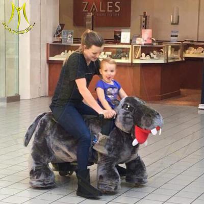 China Hansel outdoor playground kids ride on plush animal electric scooter for sale