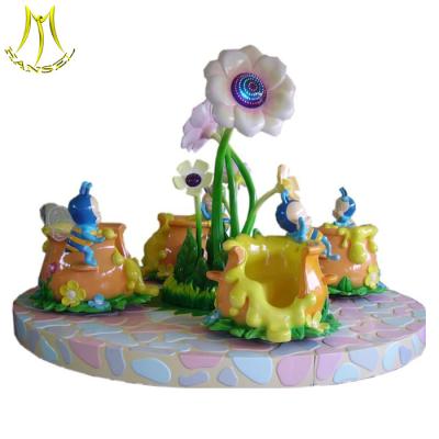 China Hansel outdoor amusement park kids coffee cup seats carousel ride for sale