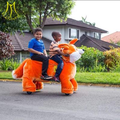 China Hansel entertainment stuffed animal moving electric ride on furry animal rides for sale