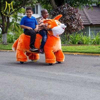China Hansel amusement park electric walking kids unicorn motorized plush animal for sale