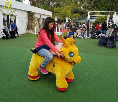 China Hansel entertainment coin operated 4 wheel electric walking bike animal for sale