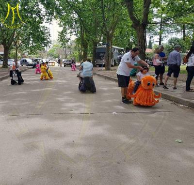 China Hansel amusement equipment walking kids rideable electric motorized animals for sale