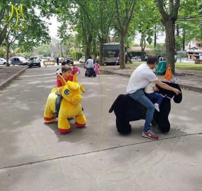 China Hansel amusement stuffed battery operated electric ride on animal rides for sale