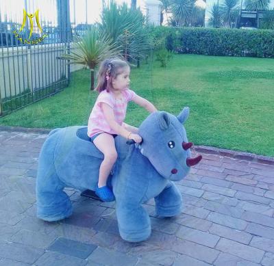China Hansel amusement park walking games stuffed electric animal scooter for sale
