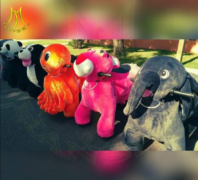 China Hansel amusement park walking game machine motorized plush riding animals for sale