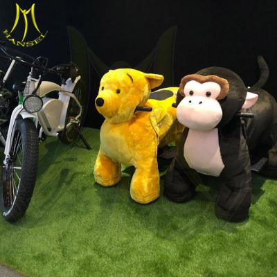 China Hansel amusement park playground electric kids plush riding animals for sale