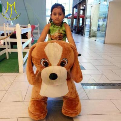 China Hansel amusement park stuffed kiddy ride on plush walking animal for sale