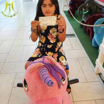 China Hansel  kids fun indoor fun playground toys plush motorized riding animals for sale