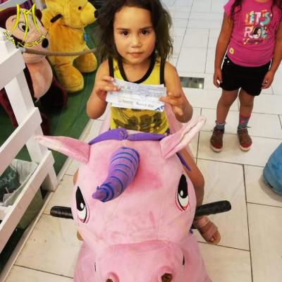 China Hansel amusement park game machine walking plush animal toy car for sale