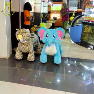 China Hansel amusement park electric coin operated walking stuffed ride on animals for sale