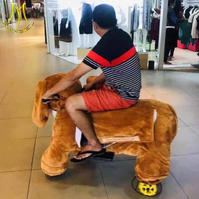 China Hansel shopping mall electric mountable animal plush ride on dogs for sale