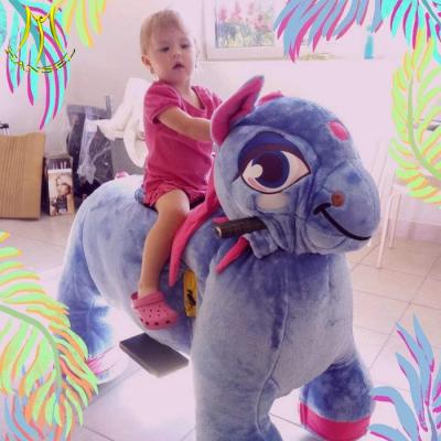 China Hansel outdoor playground walking plush children's electric animal toy for sale