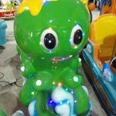 China Hansel coin operated fiber glass electric amusament kiddie rides for sale