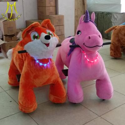 China Hansel shoppcing mall kids plush animal toy riding machine for indoor for sale
