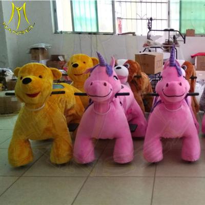 China Hansel amusement park kids walking battery operated ride on stuffed animals for sale
