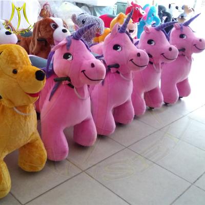 China Hansel amusement park walking stuffed battery operated animal kiddie ride for sale