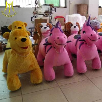 China Hansel amusement toy battery operated ride on plush horse toy rides for sale