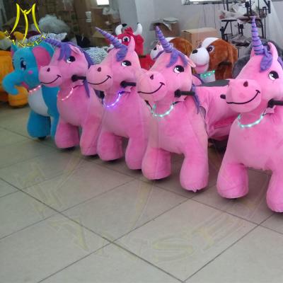 China Hansel coin operated electric moving motorized plush riding animals for sale