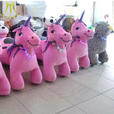China Hansel shopping mall indoor rides plush electric animal scooters for sale