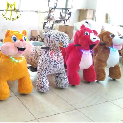 China Hansel amusement park battery animal electric ride on plush toy rides for kids for sale