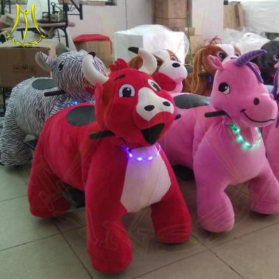 China Hansel amusement toy walking battery operated ride on plush animals for sale
