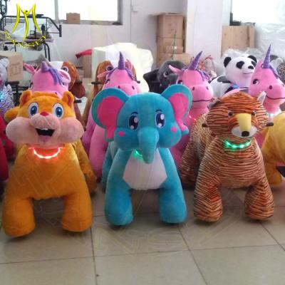 China Hansel amusement playground coin operated ride on plush animal electric scooter for sale