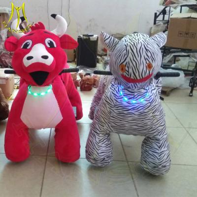 China Hansel shopping mall game machine electric walking plush horse toy ride for kids for sale