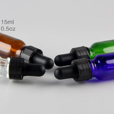 Cina Clear Dropper Glass Essential Oil Bottle Silk Screen Printing 15ml 20ml 100ml in vendita