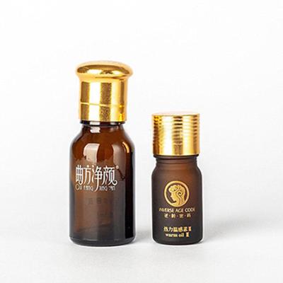 Cina Round Shape Frosted Matte Glass Essential Oil Bottle 5ml 10ml 30ml 50ml in vendita