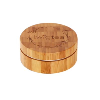 Cina Aluminum Cosmetic Face Cream Container Jar With Bamboo Wood Lid 5ml 15ml 30ml 50ml 100ml in vendita