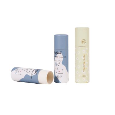 Cina Biodegradable Kraft Push Up Paper Tube Cylinder Cardboard Lip Balm Gloss Container in vendita