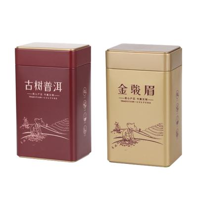 Cina Tè rettangolare Tin Canisters di stampa offset di PMS della scatola di stoccaggio del metallo del ODM dell'OEM in vendita