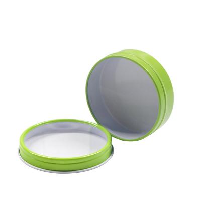 Cina latta bassa spessa 0.3mm del coperchio di slittamento di 0.28mm Tin Can Containers Round Window in vendita