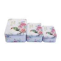 China Recyclable Rectangular Empty Tin Can Containers For Food Storage for sale