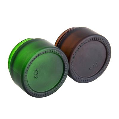 Cina Chiara candela verde su ordinazione di 200g 7OZ Amber Frosted Glass Jars For in vendita