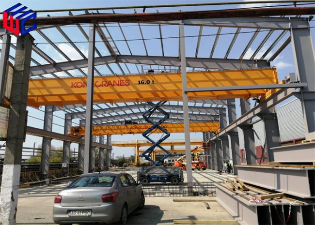 Completed heavy duty steel building exterior