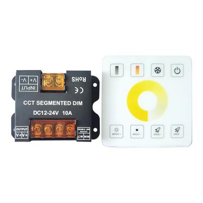 China Iron Case LED Controller Dimmer 10A 1 Channel With RF Full Touch Panel for sale