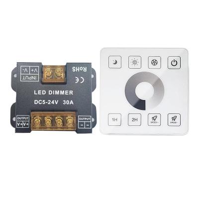 China Iron Case LED Controller Dimmer 10A 1 Channel With RF Full Touch Panel for sale