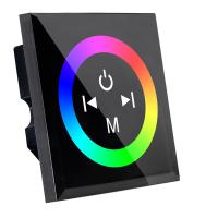 China 86 Type LED Strip Dimmer Controller With Full Touch Glass Panel for sale