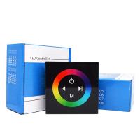 China 86 Type LED Strip Dimmer Controller With Full Touch Glass Panel for sale