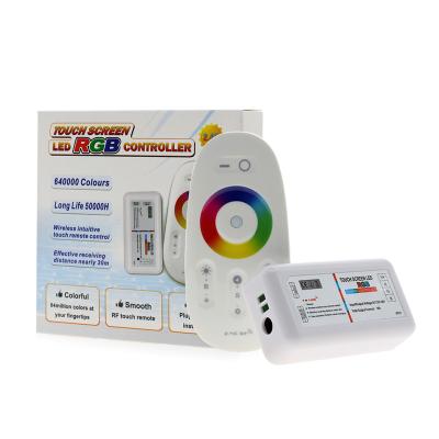 China 2.4 Ghz Touch Remote LED RGB Controller Dimmable Wireless For LED Strip Light for sale