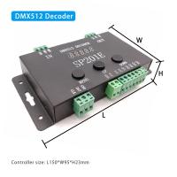 China Addressable 5 Channel DMX Decoder SP201E DMX512 SPI Signal With Button Control for sale